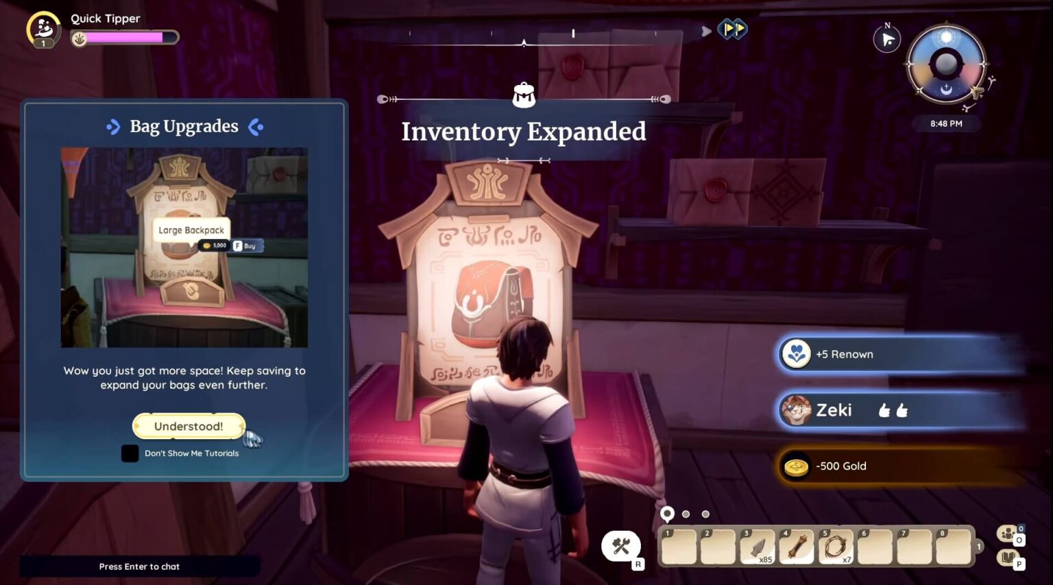 Palia – How To Get More Inventory Slots | Zeki’s Expanded Backpack ...